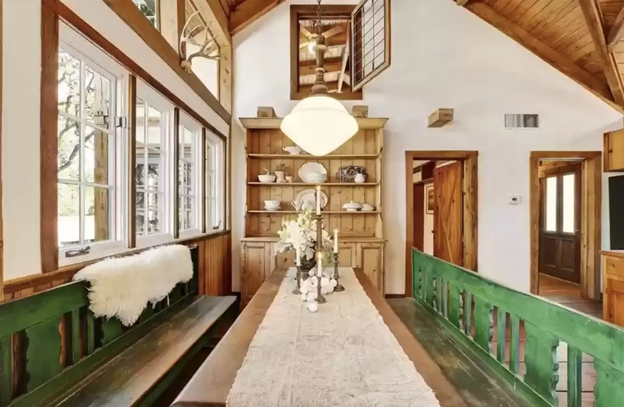 A giant cabin for sale north of San Antonio is made out of reclaimed ...